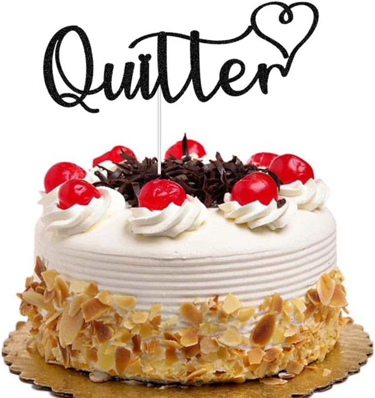 Amazon.com: Quitter Cake Topper, Happy Retirement Cake Decors, Retired ...