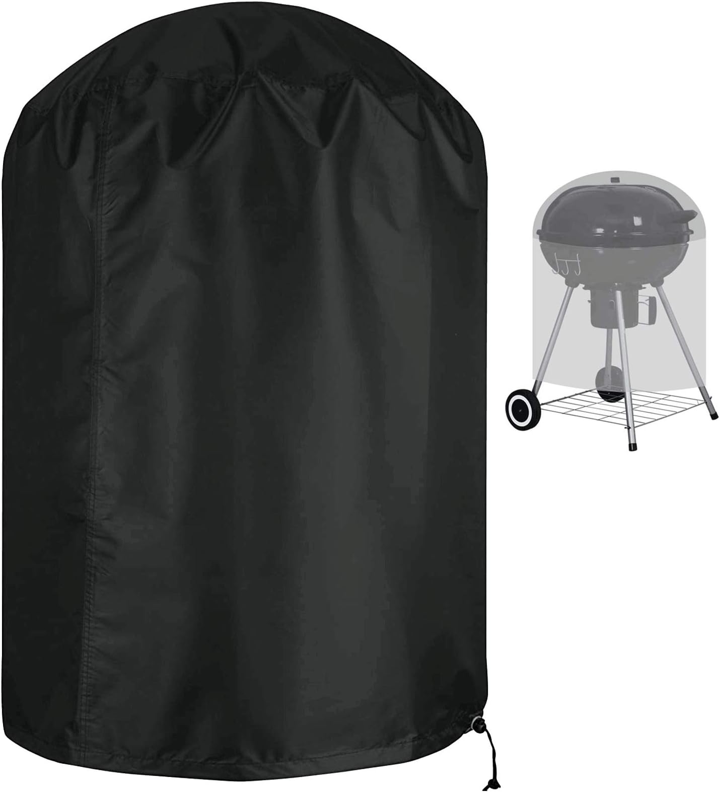 BBQ Cover, Round Waterproof Heavy Duty Barbecue Cover with 210D Oxford ...