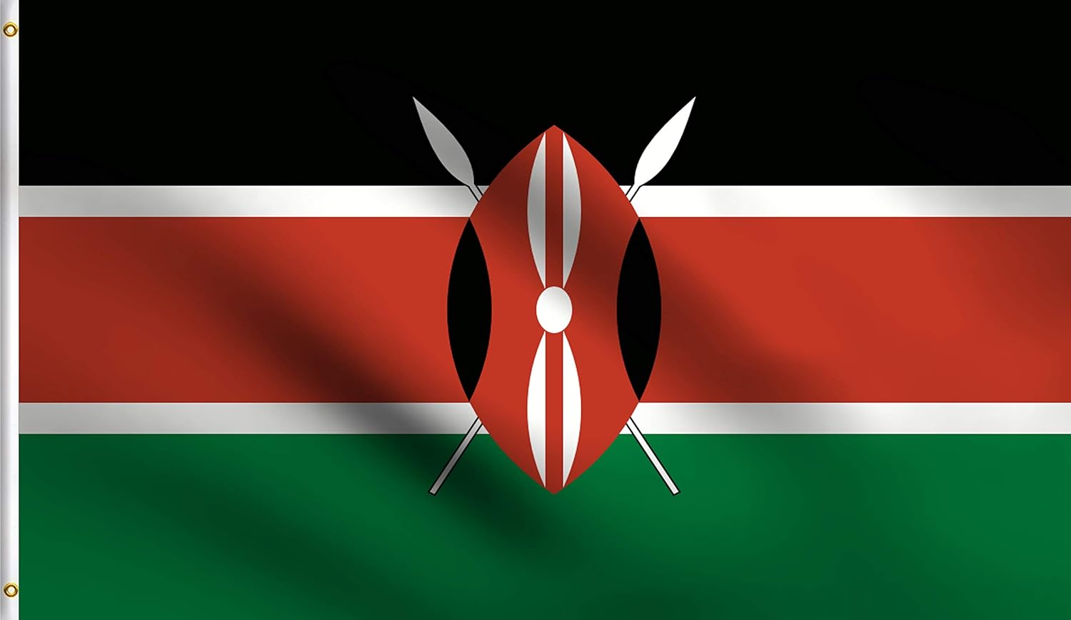 Amazon.com : DMSE Republic of Kenya Kenyan Swahili Flag 3X5 Ft Foot 100 ...