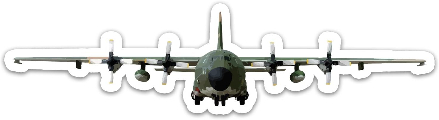 Amazon.com: KLO Graphics C-130 Hercules Pilot Front Vinyl Sticker Decal ...