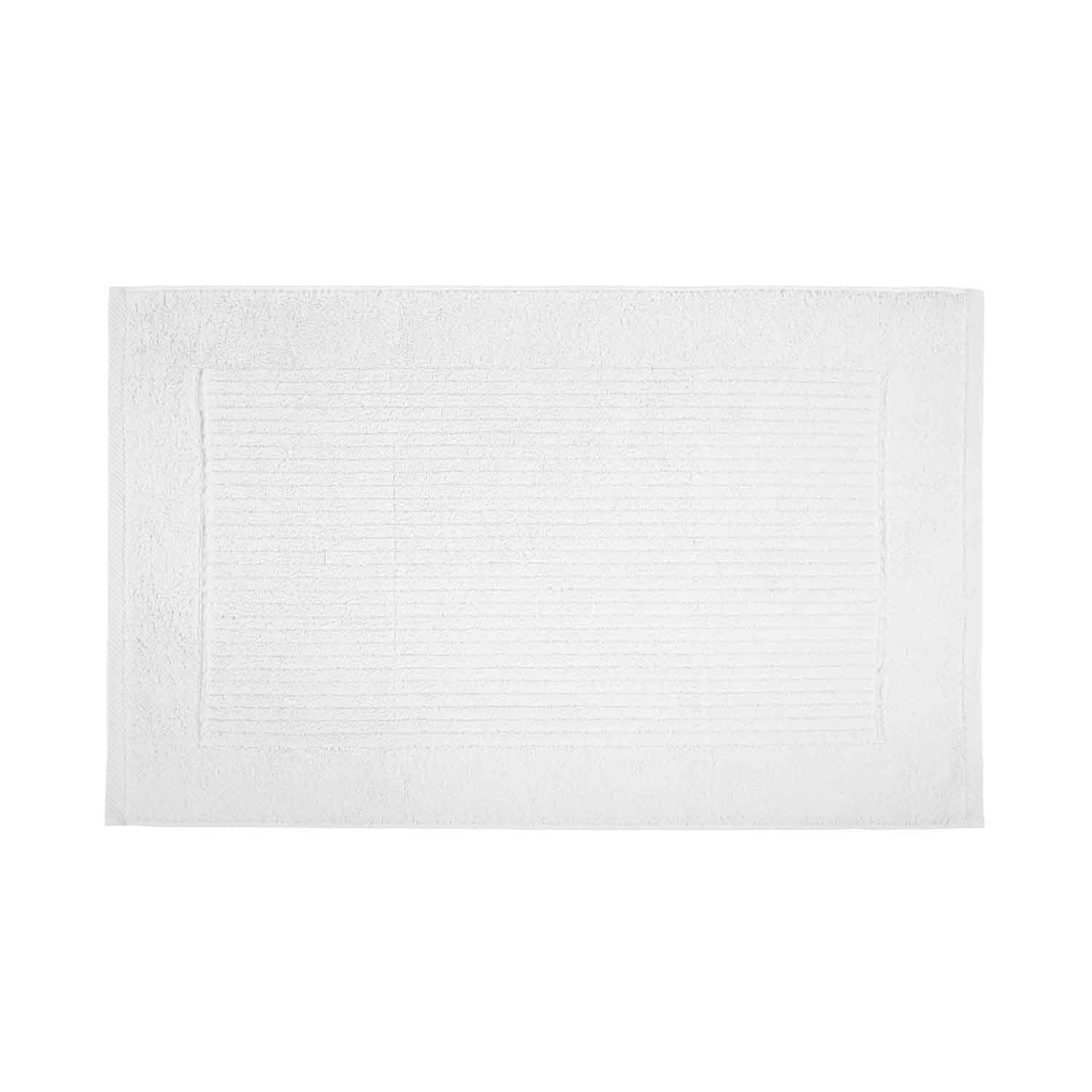 HOMESCAPES Imperial Plain White Bath Mat 50 x 80 cm - Super Soft ...