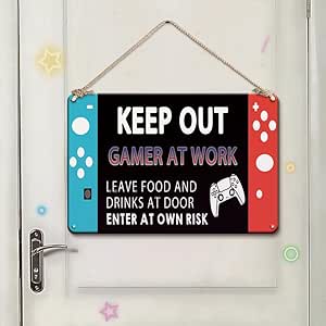 Amazon.com: YOYI ART Funny Gaming Sign - Keep Out Gamer at Work, Metal ...