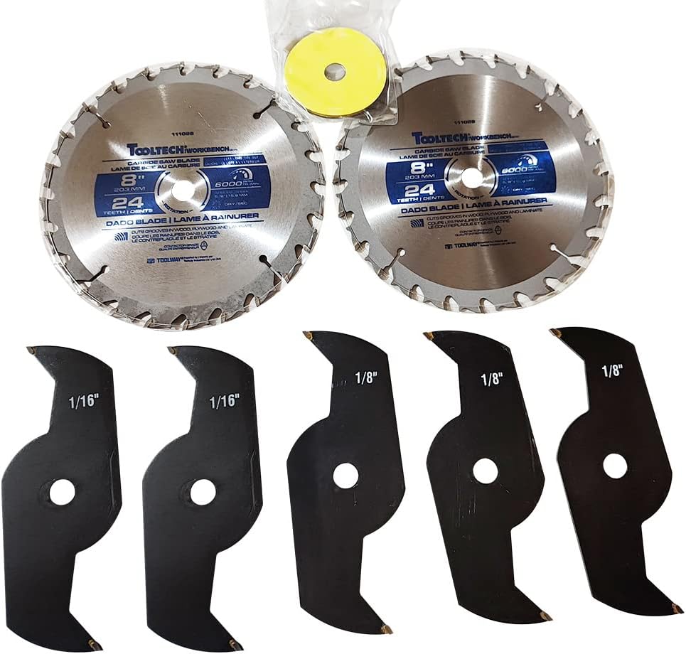Toolway 111028 Dado Blade Set 8", 200 mm, 24 Tooth : Amazon.co.uk: DIY & Tools