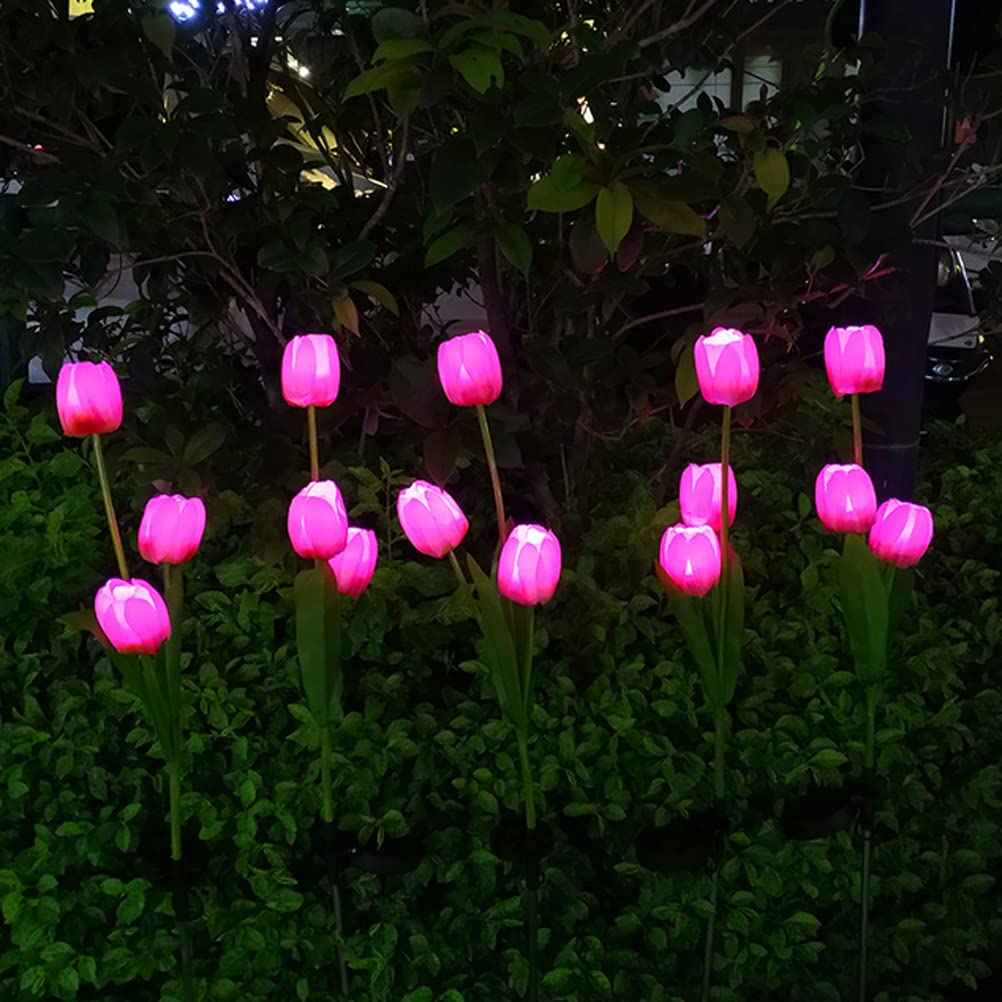 Snapklik.com : Solar Flower Lights Outdoor, IP65 Waterproof Solar Tulip ...