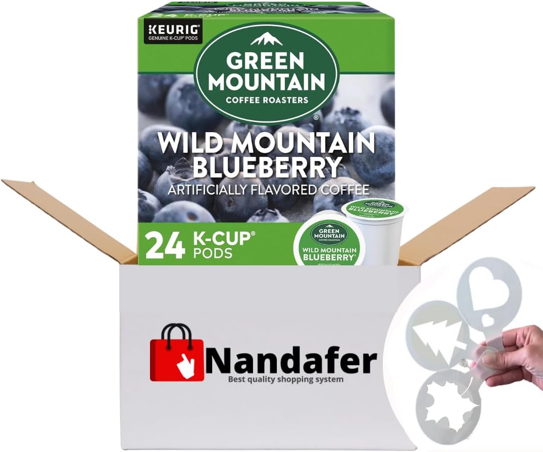 Amazon.com: Blueberry K Cups Bundle with Coffee Stencils, Wild Blue ...