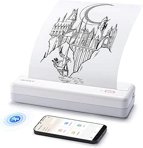 iDPRT MT890 Portable Wireless Printer - Bluetooth Inkless Printer for ...