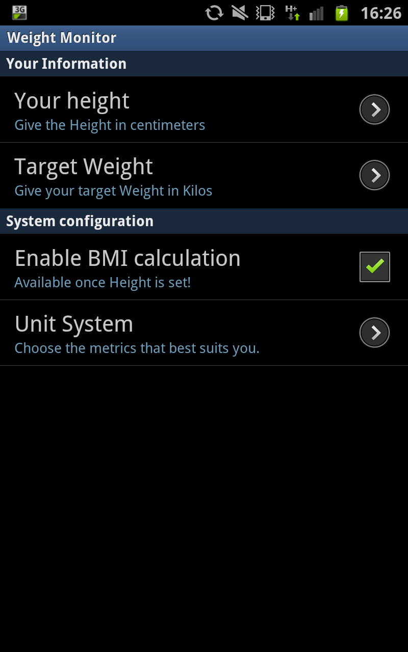 Weight Monitor - App on the Amazon Appstore
