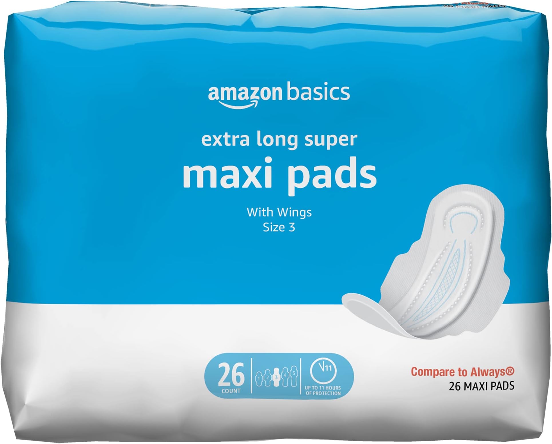 Amazon.com: Always Pads Maxi Extra-Long Size 3-26 Count Super (2 Pack ...