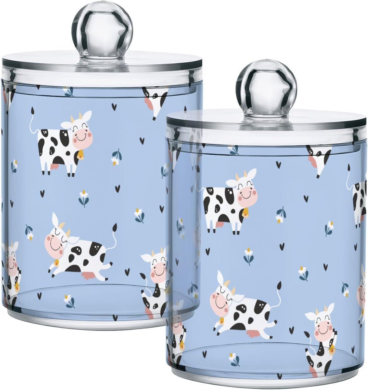 Amazon.com: Nisza Cute-cow-creatives Pattern Cotton Swab Ball Pad ...