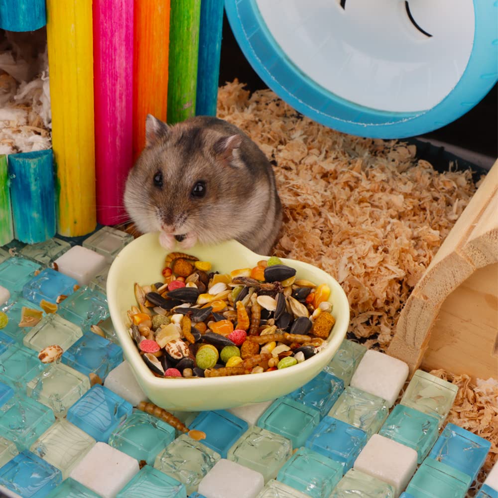 Small Pet Food Dishes VILLCASE Hamster Ceramic Food Bowls - 3 Piece Set ...