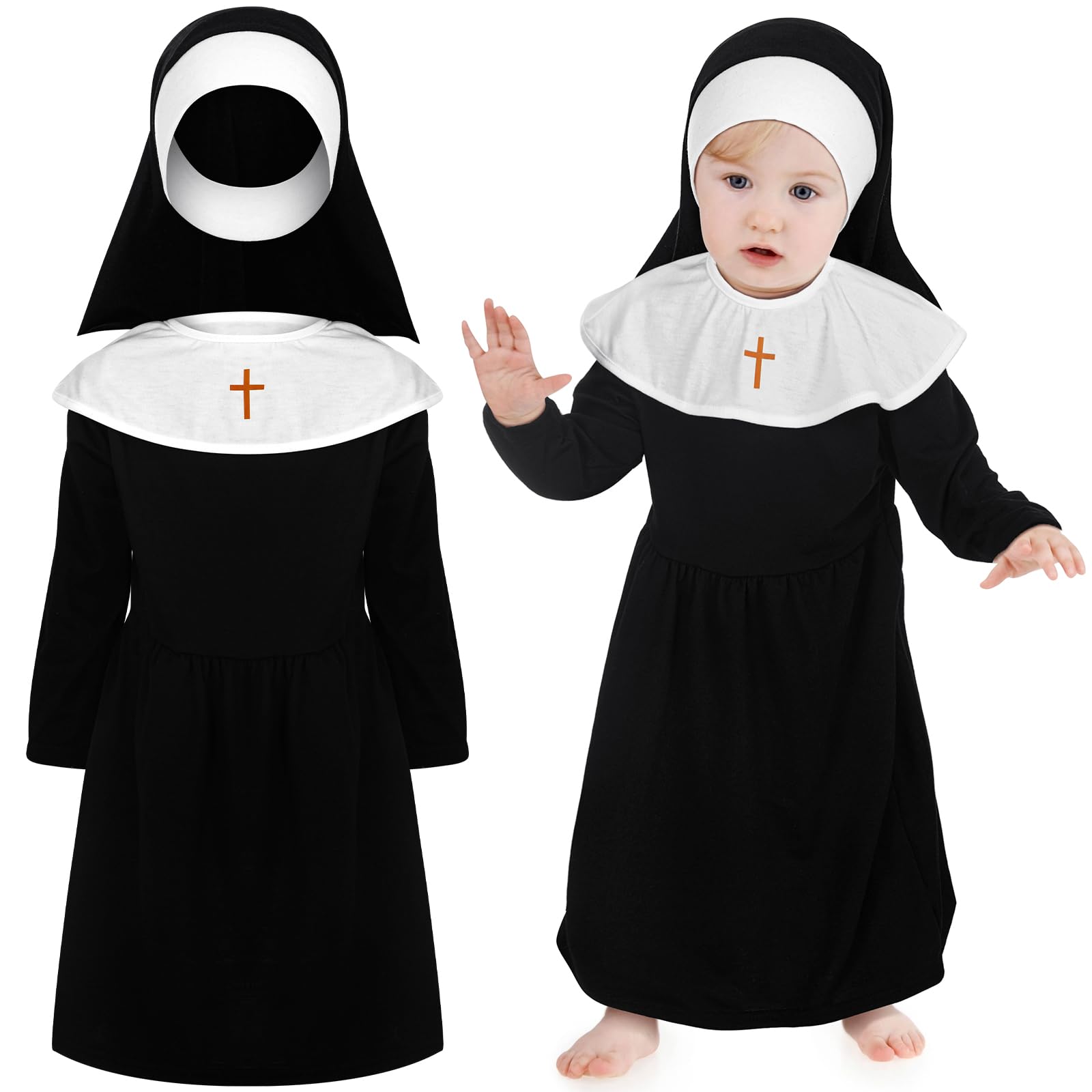 Snapklik.com : Bonuci Infant Nun Costume Set Infants Nun Outfit Infants ...