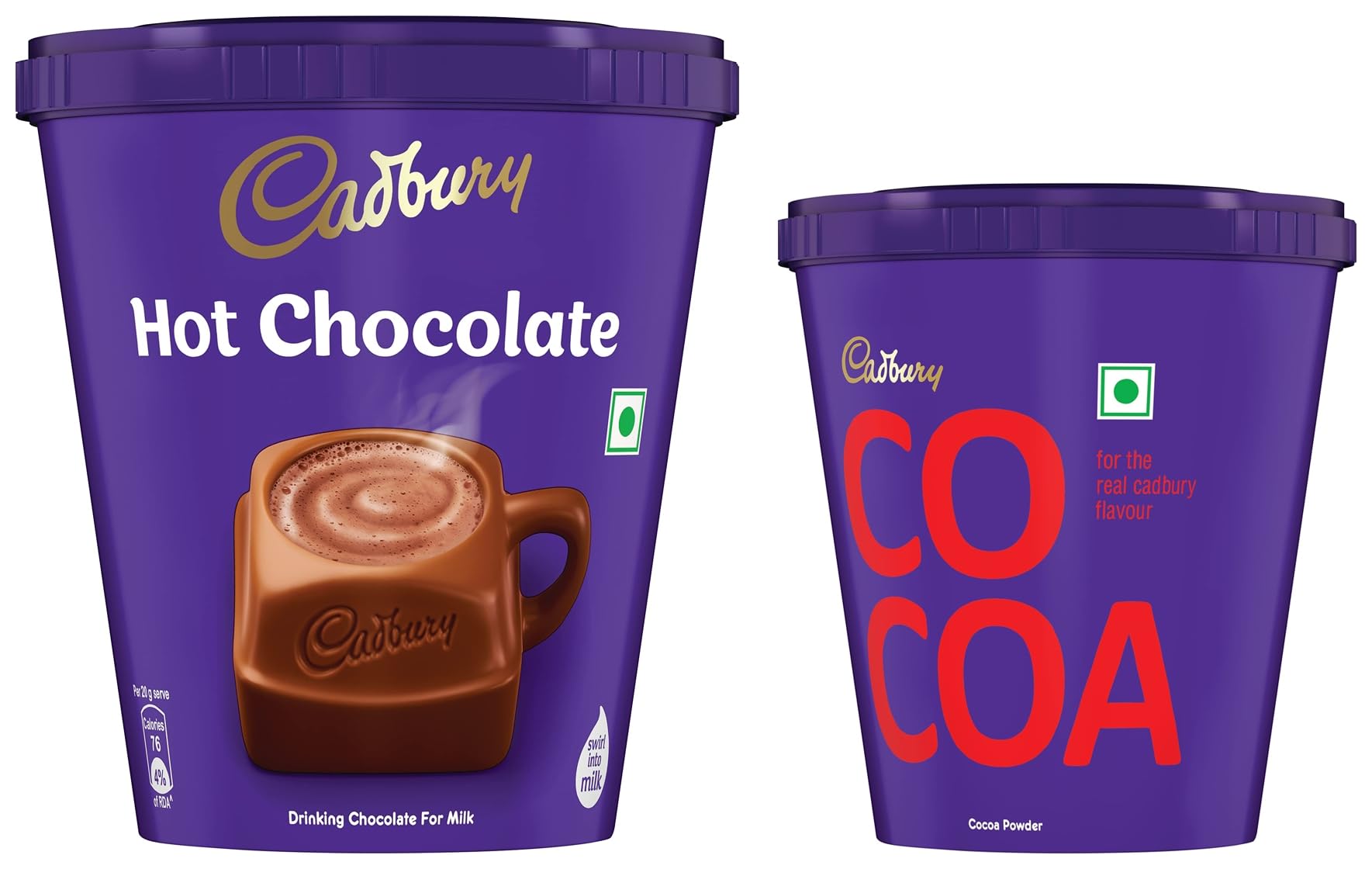 Cadbury Cocoa Powder Mix, 150 gm Pack & Cadbury Hot Chocolate Drink ...