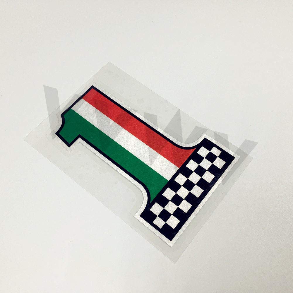 VVWV ® Flag Type No1 Racing Logo Stickers Exterior and Graphics Multi ...