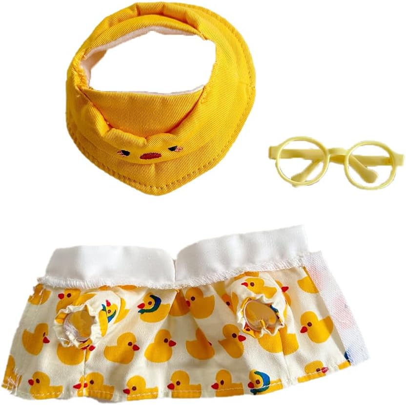 Amazon.com: 17cm Doll Clothes – Cute Little Yellow Duck Outfit Set for ...