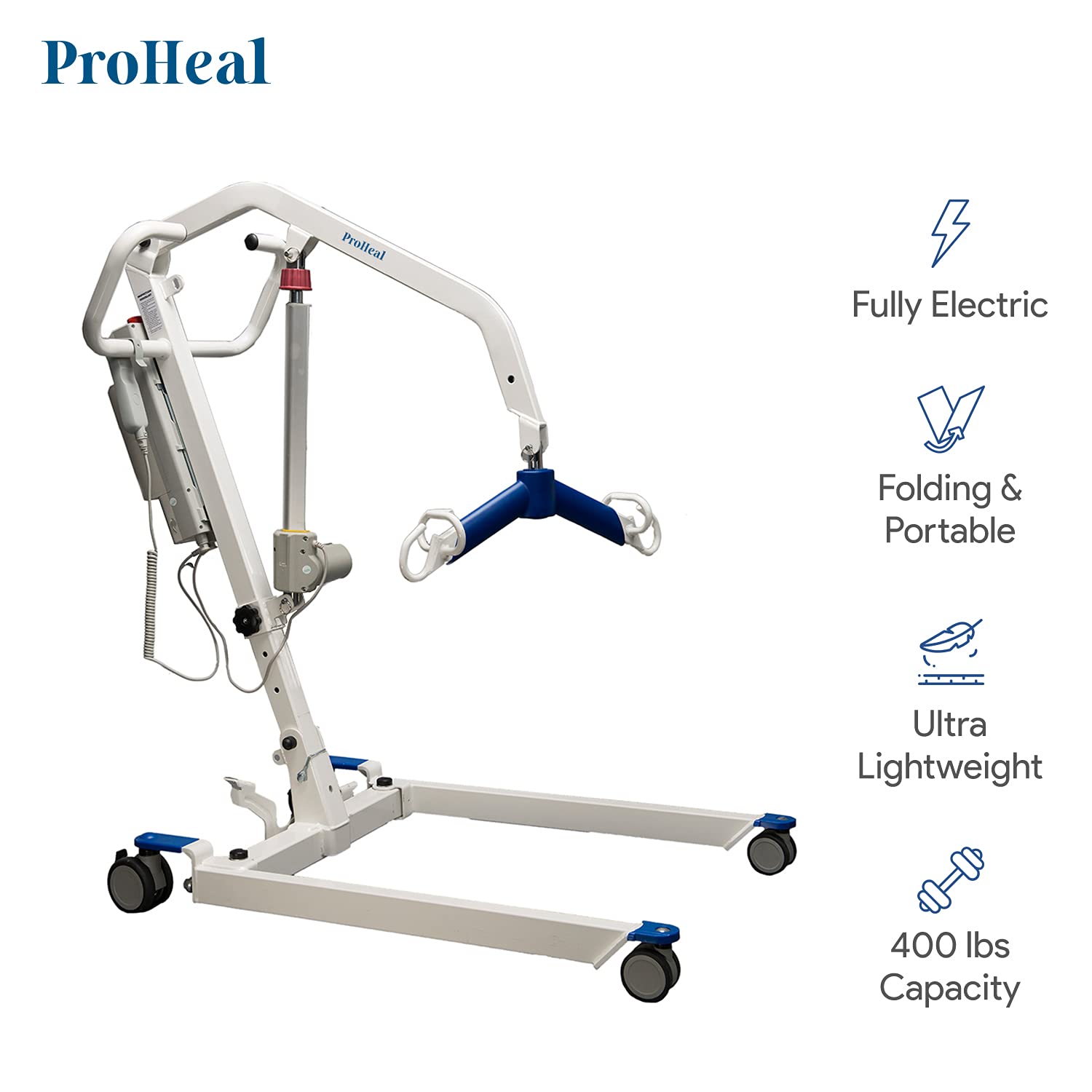 ProHeal Portable Patient Lift - Compact Folding Full Body Patient ...
