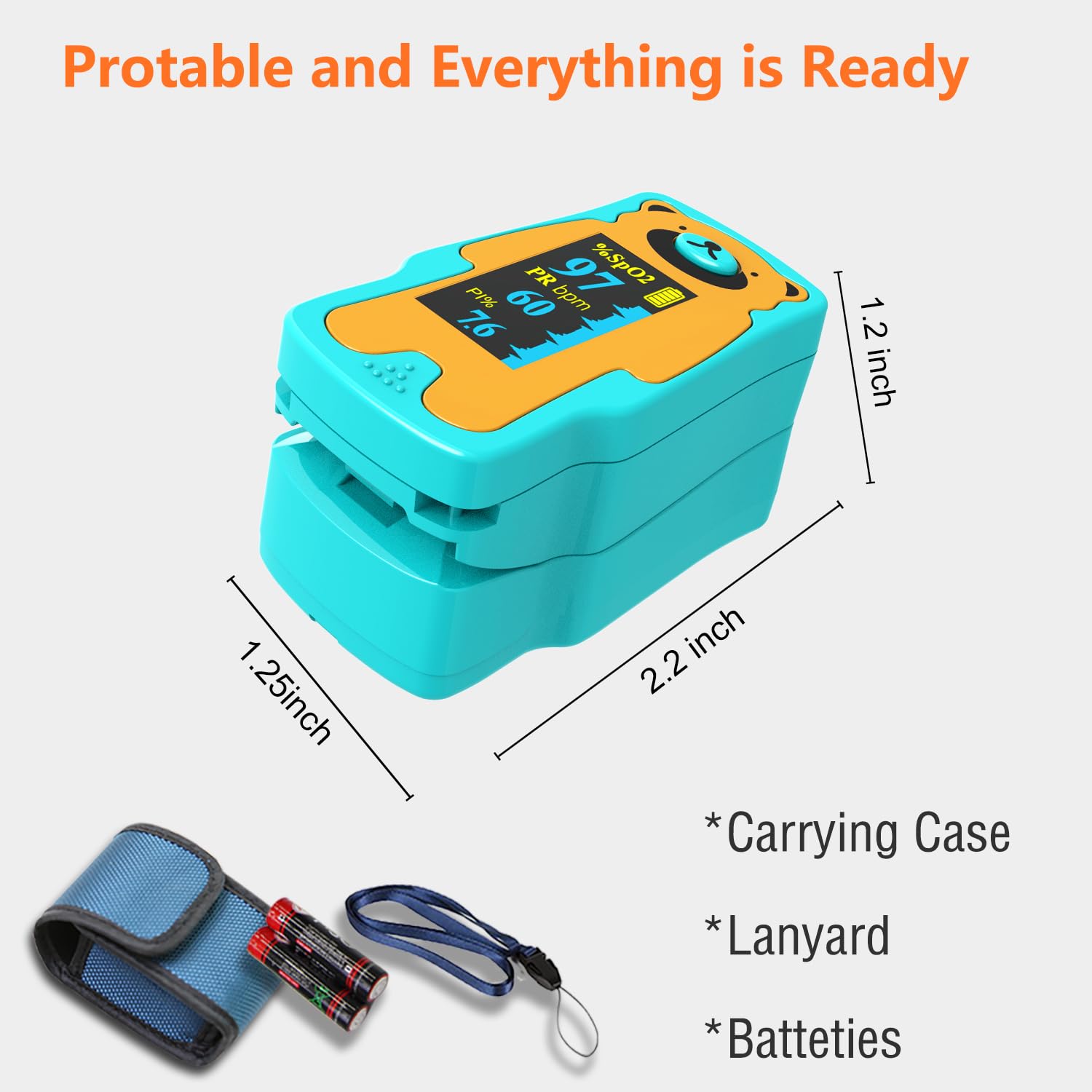 Oximeter Finger With Pulse Fda Approved Heart Rate Monitor Pediatric ...