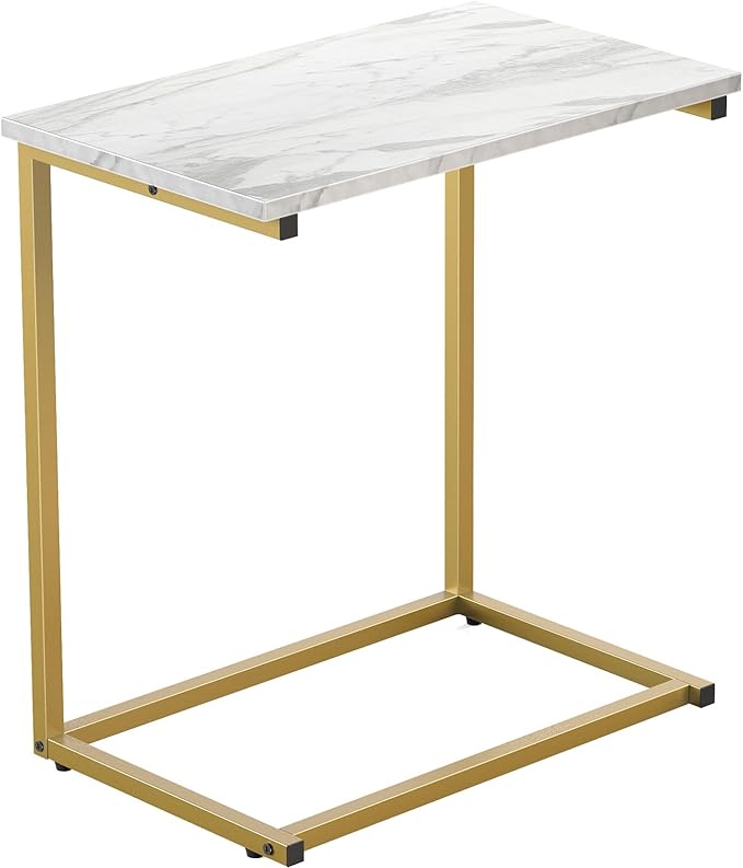 Amazon.com: Pipishell C Shaped End Table 27 inches High, Side Table for Couch Slide Under, C ...