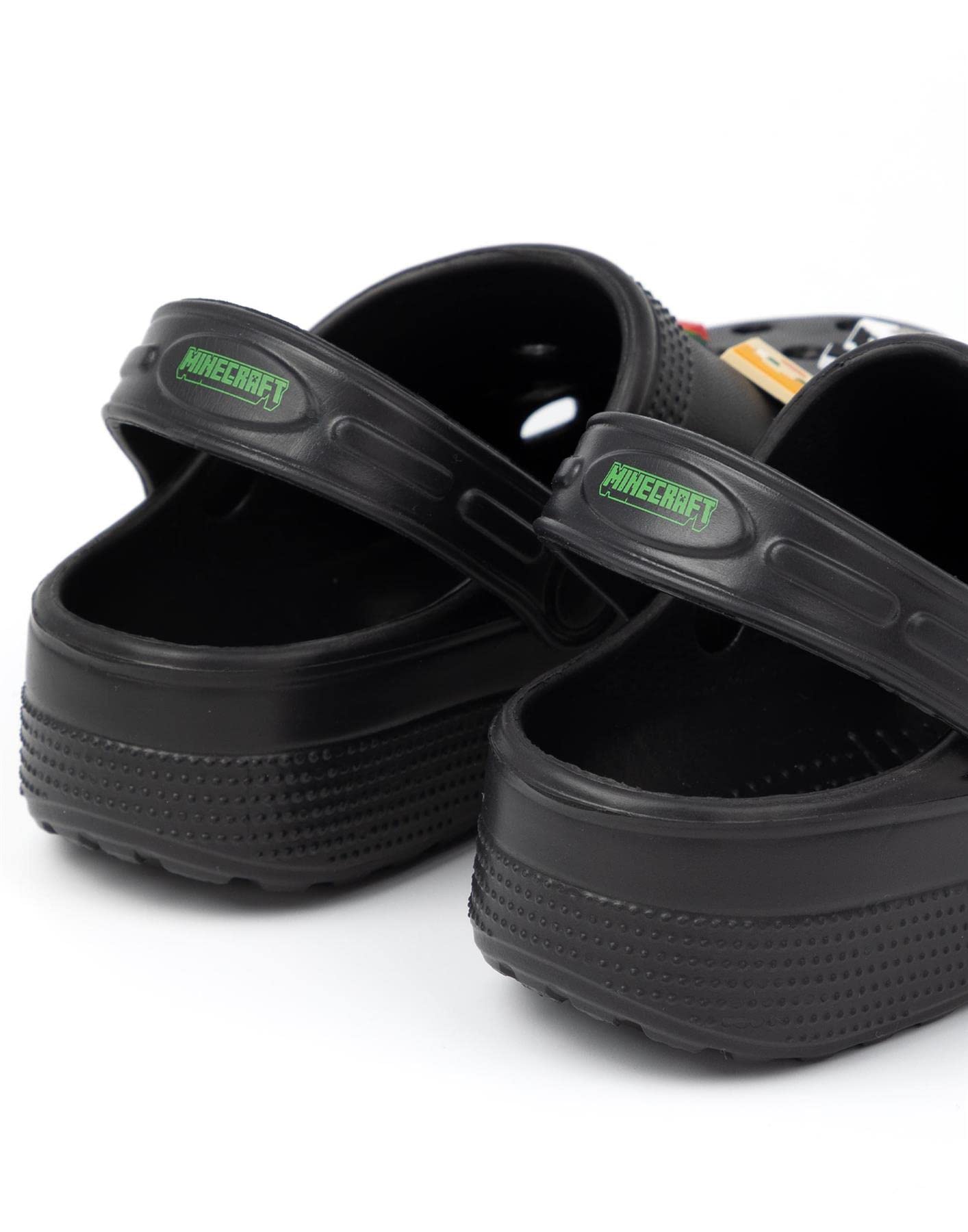 Snapklik.com : Minecraft Kids Classic Clogs Black Ventilated Sliders