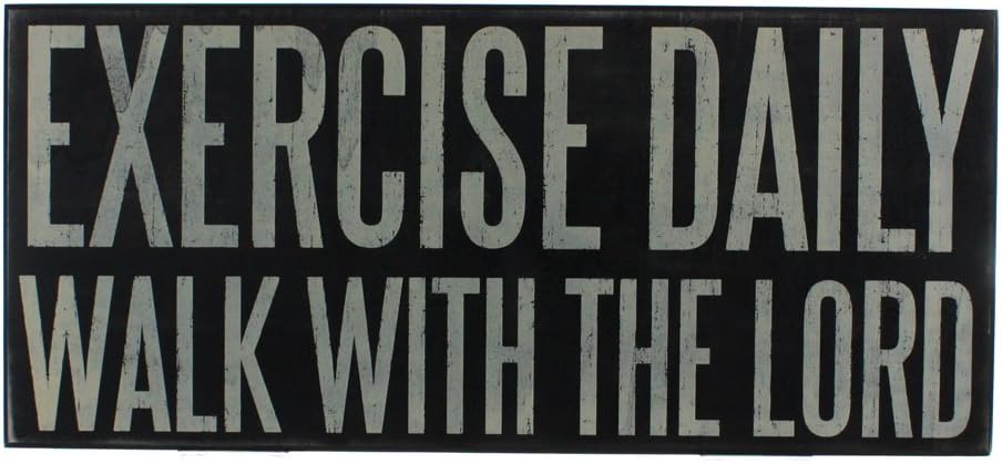 Amazon.com: "Exercise Daily - Walk with the Lord" Hanging or Standing ...