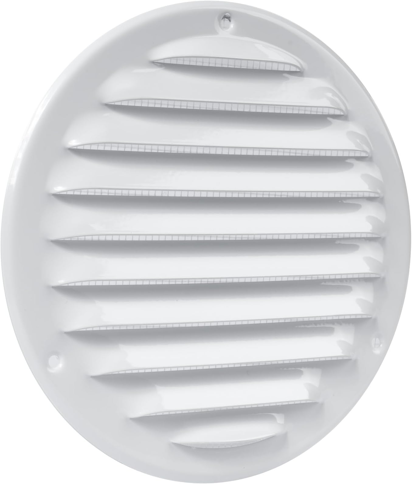 Vent Systems 8" White Soffit Vent Cover - Round Air Vent Louver - Grill ...