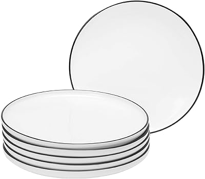 Amazon.com | Mora Ceramic Dinner Plates Set of 6, 10 inch Dish Set ...
