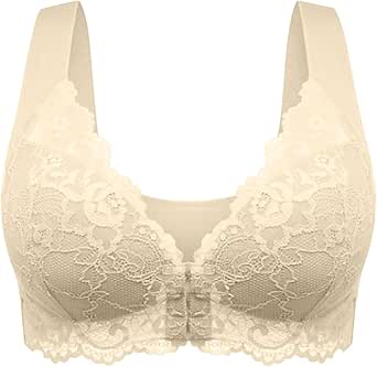 Front Closure Bras for Women No Underwire Push Up Everyday Bras ...