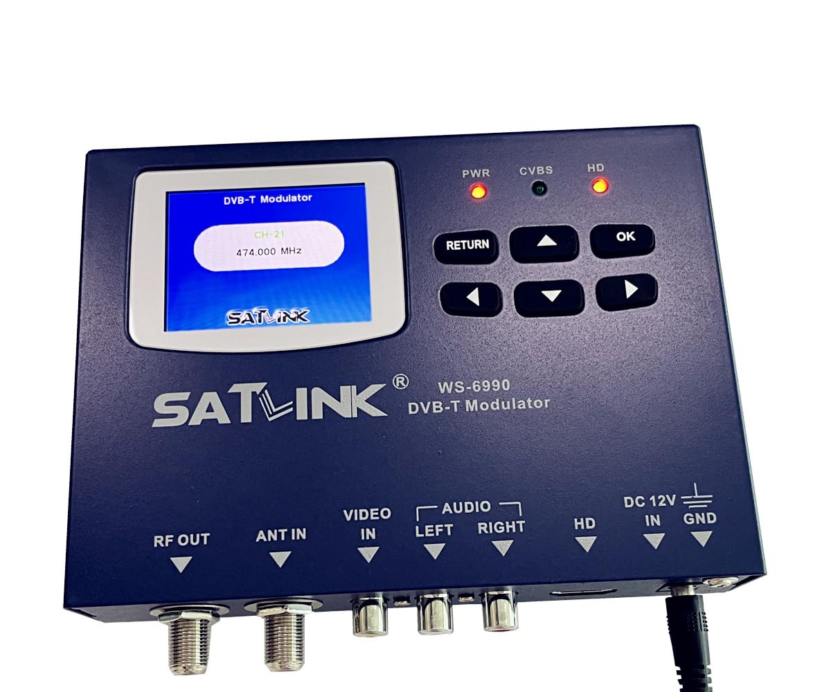 SATLINK WS-6990 1 Route DVB-T Modulator AV+ HDMI COFDM Modulation H.264 ...