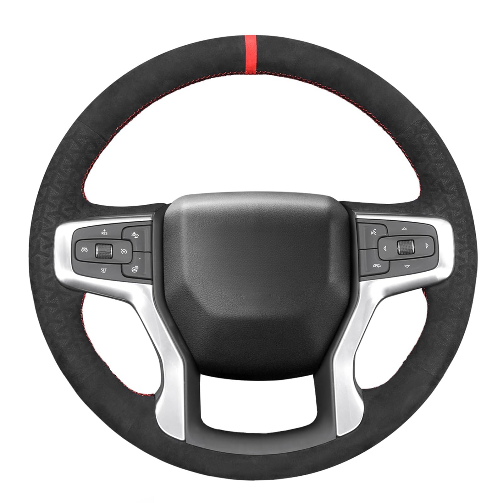 Amazon.com: MEWANT Steering Wheel Cover for Chevy Silverado Steering ...