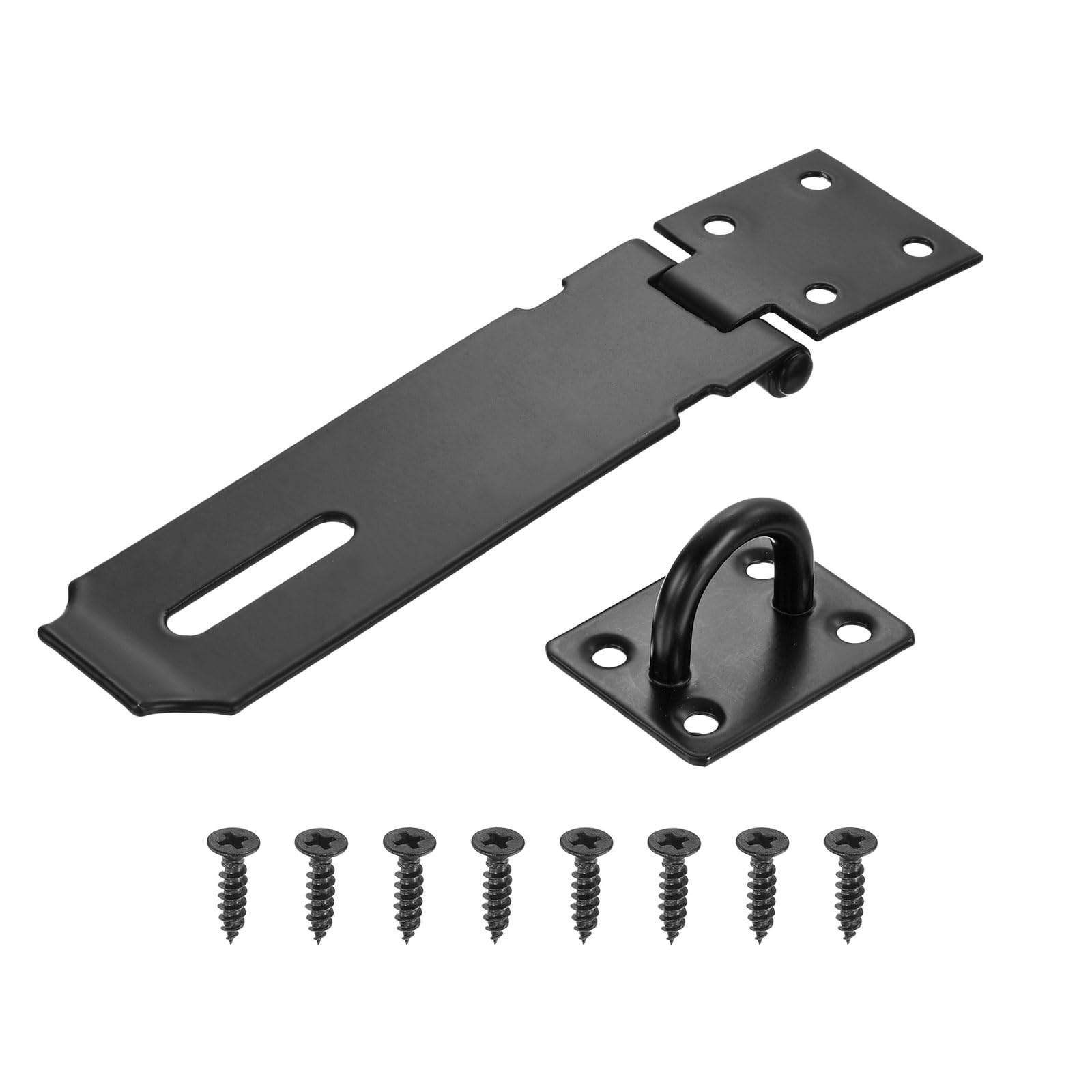 PATIKIL 5 Inch Door Hasp Latch, Stainless Steel Barn Door Security ...