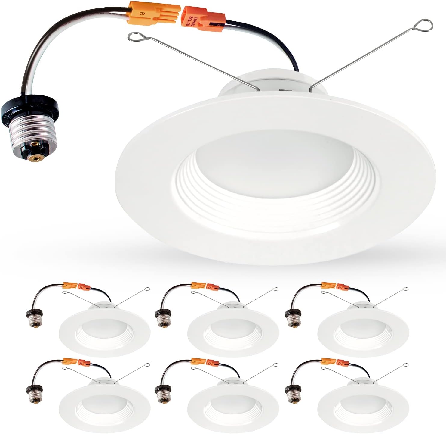 6 Inch LED Recessed Downlight, E26 Dimmable Recessed Ceiling Light ...