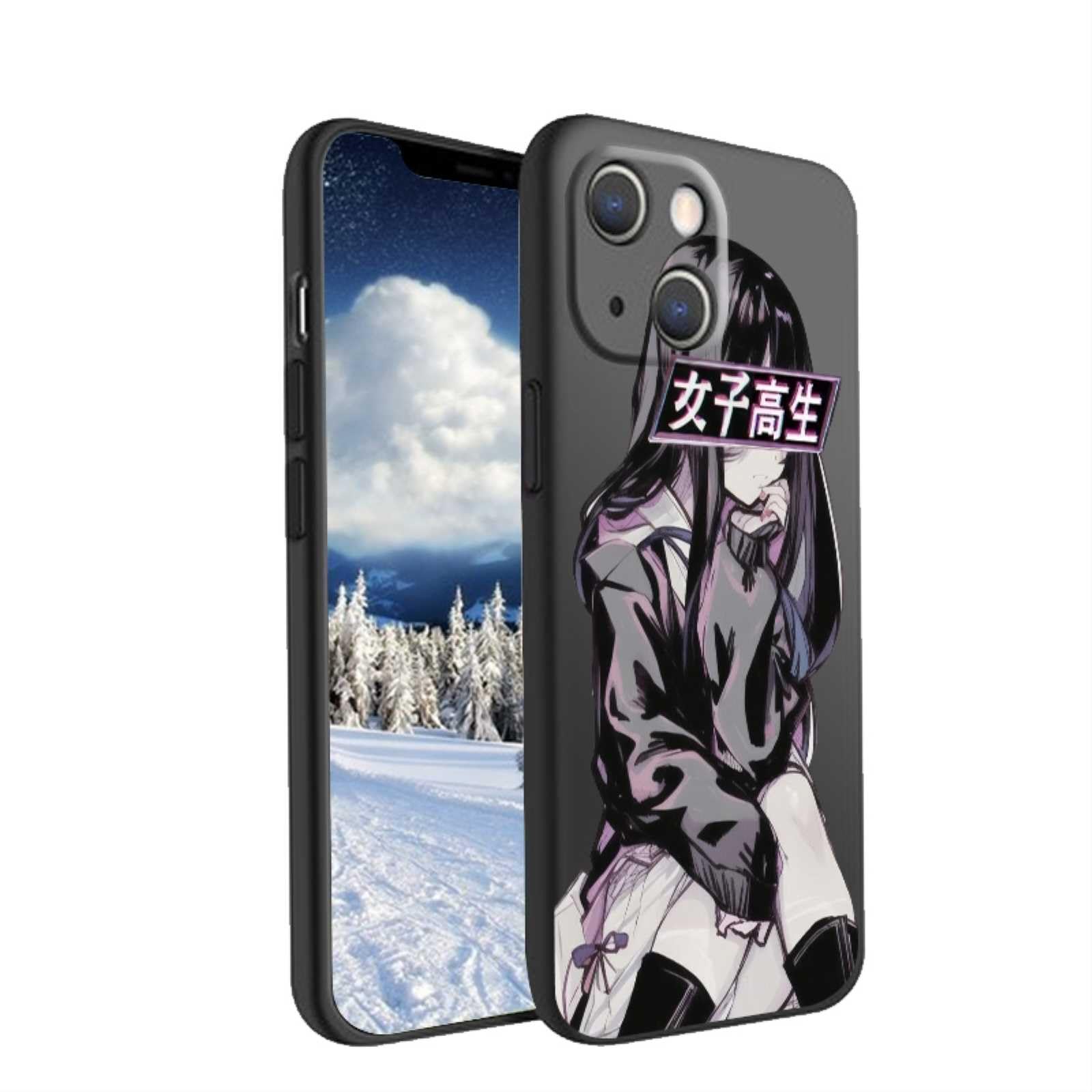 coarsa beetea Compatible with iPhone 13 Anime Case,Cute Kawaii Sad ...