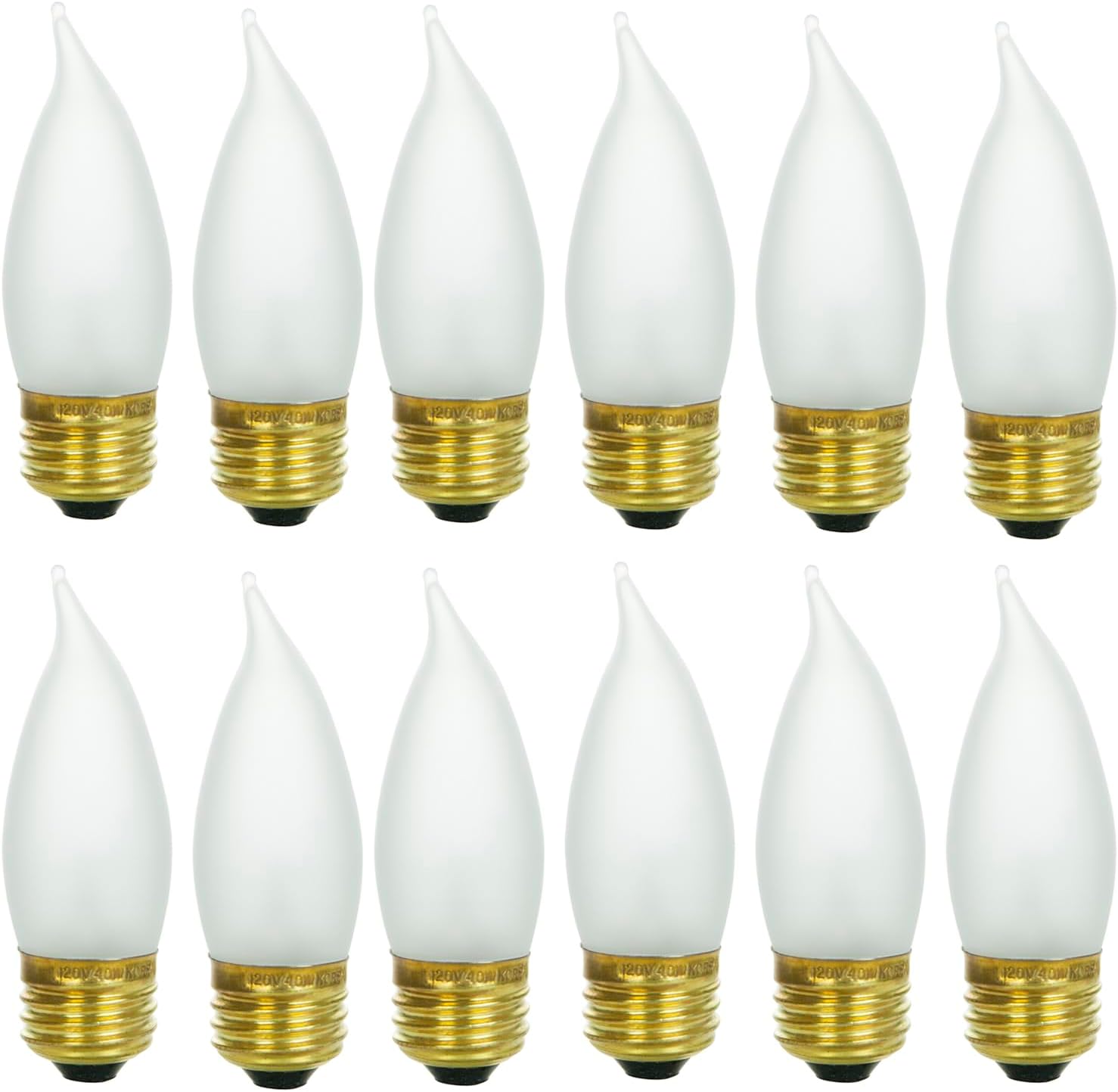Feit Electric Bp25efc 25 Watt Clear Flame Tip Chandelier Light Bulb 2 ...