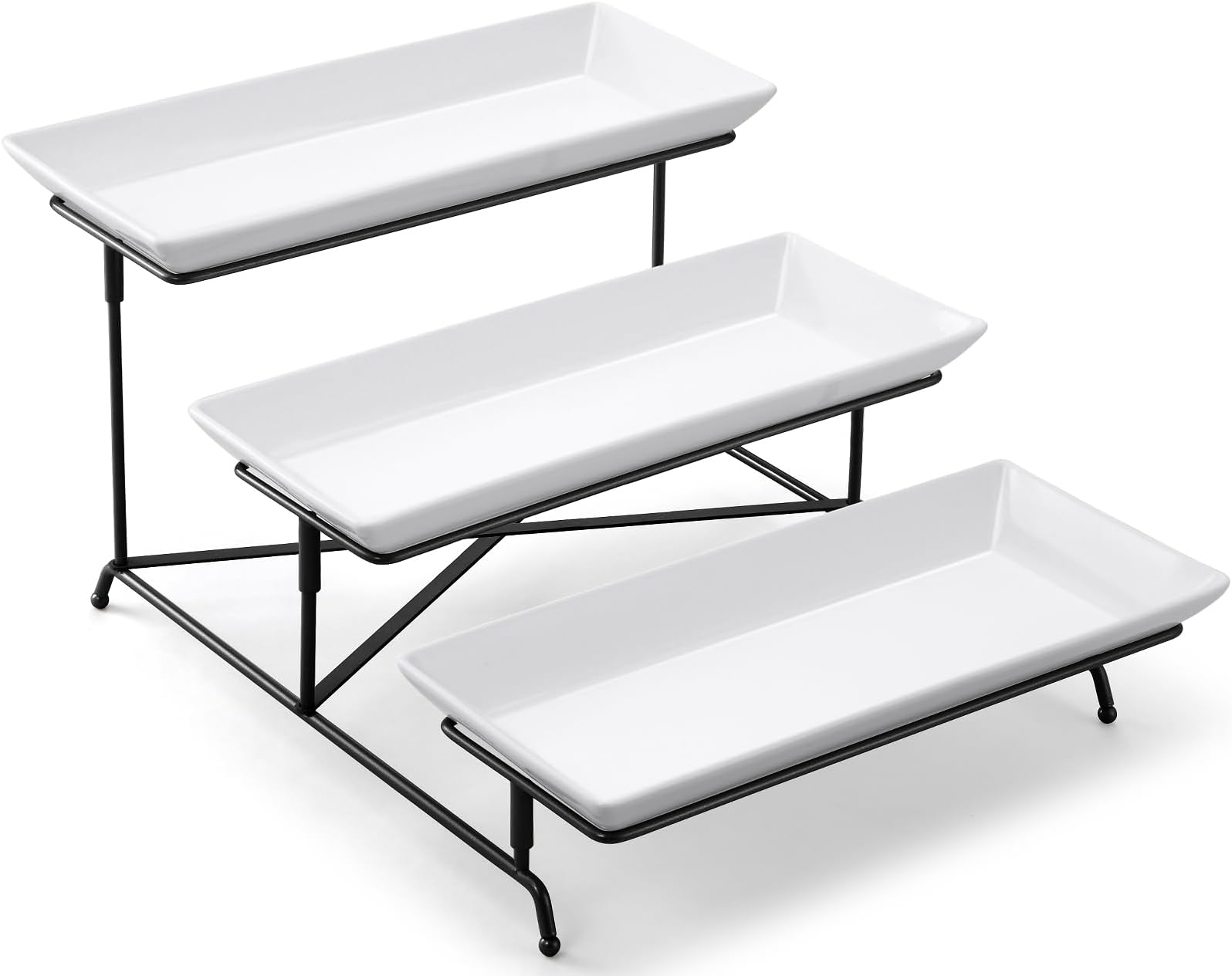 Amazon.com: The Most Versatile 3 Tier Serving Tray. Collapsible Metal ...