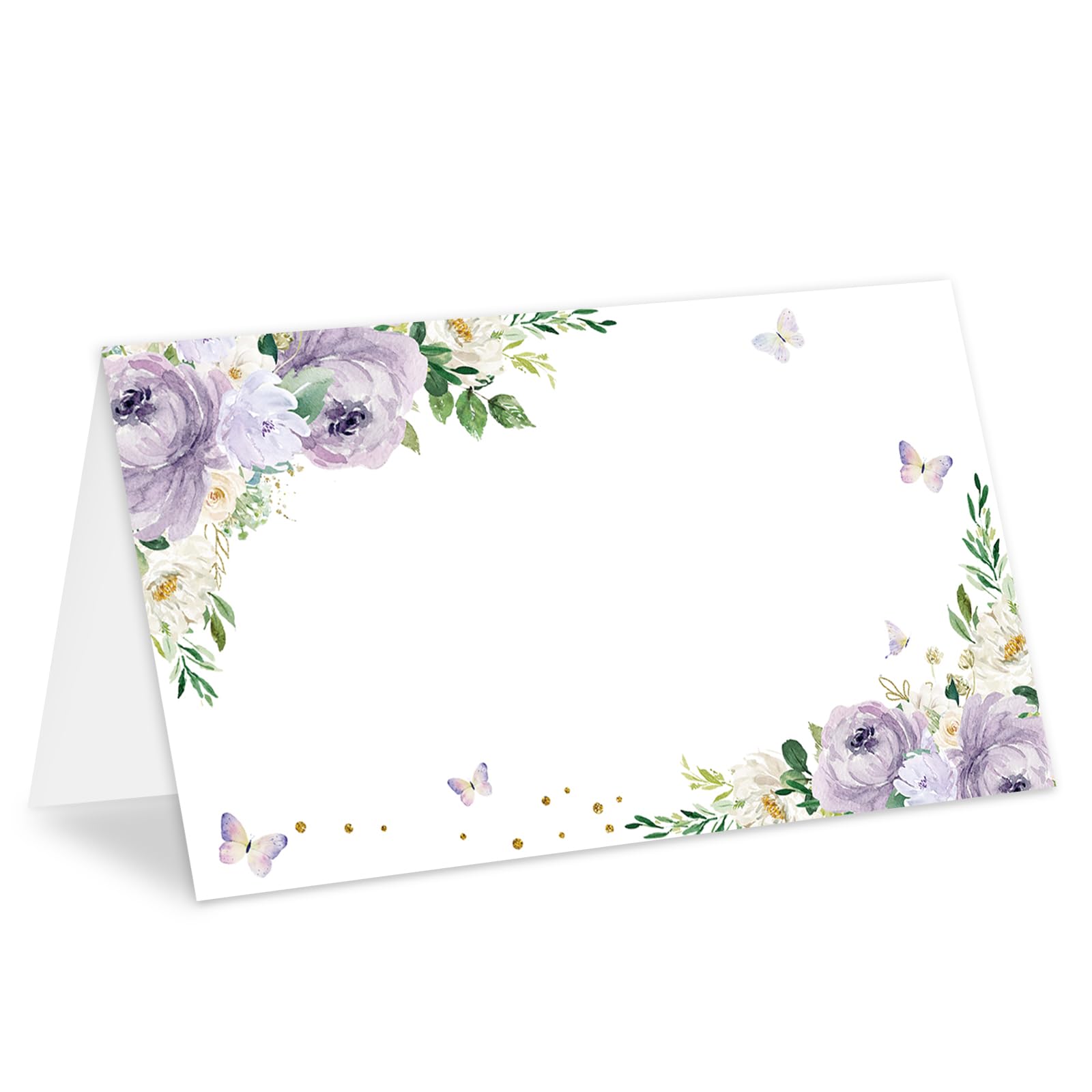 Amazon.com: Whaline 100Pcs Floral Butterfly Place Cards 2 x 3.5 Inch ...