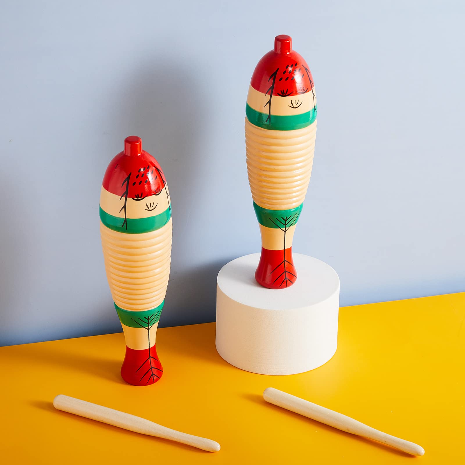 Wooden Guiro Fishshaped Style Colorful Percussion LP Super Guiro