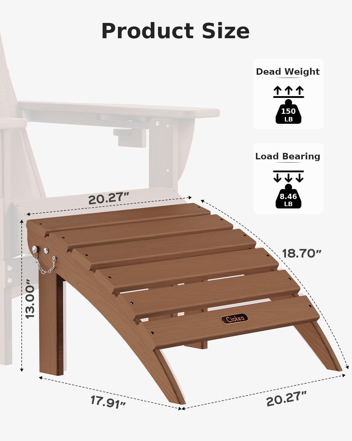 Snapklik.com : Ciokea Plastic Folding Footstool For Deck Backyard Patio ...