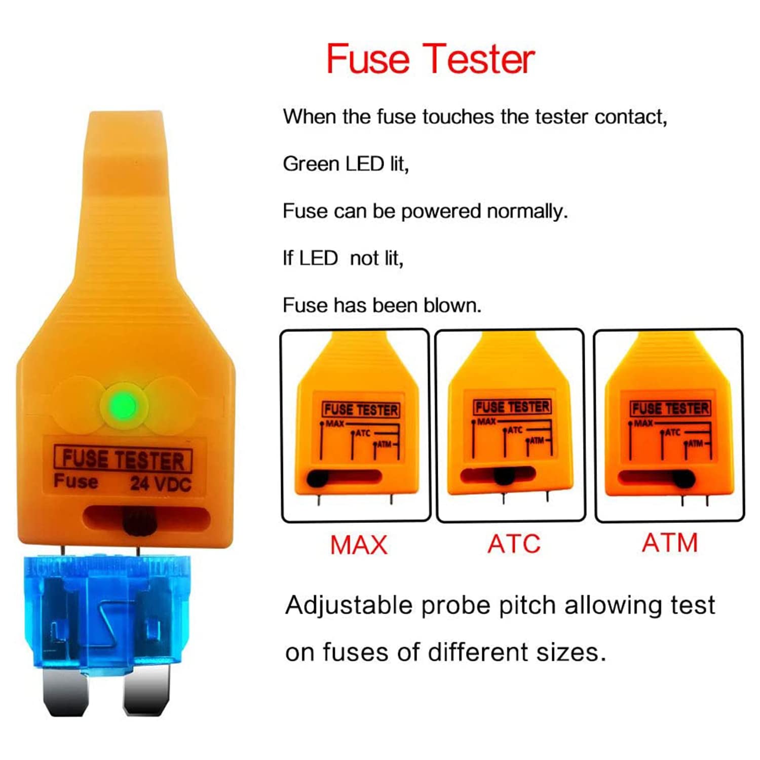 Snapklik.com : DC 24V Automotive ATO/ATC ATM Blade And Glass Tube Fuse ...