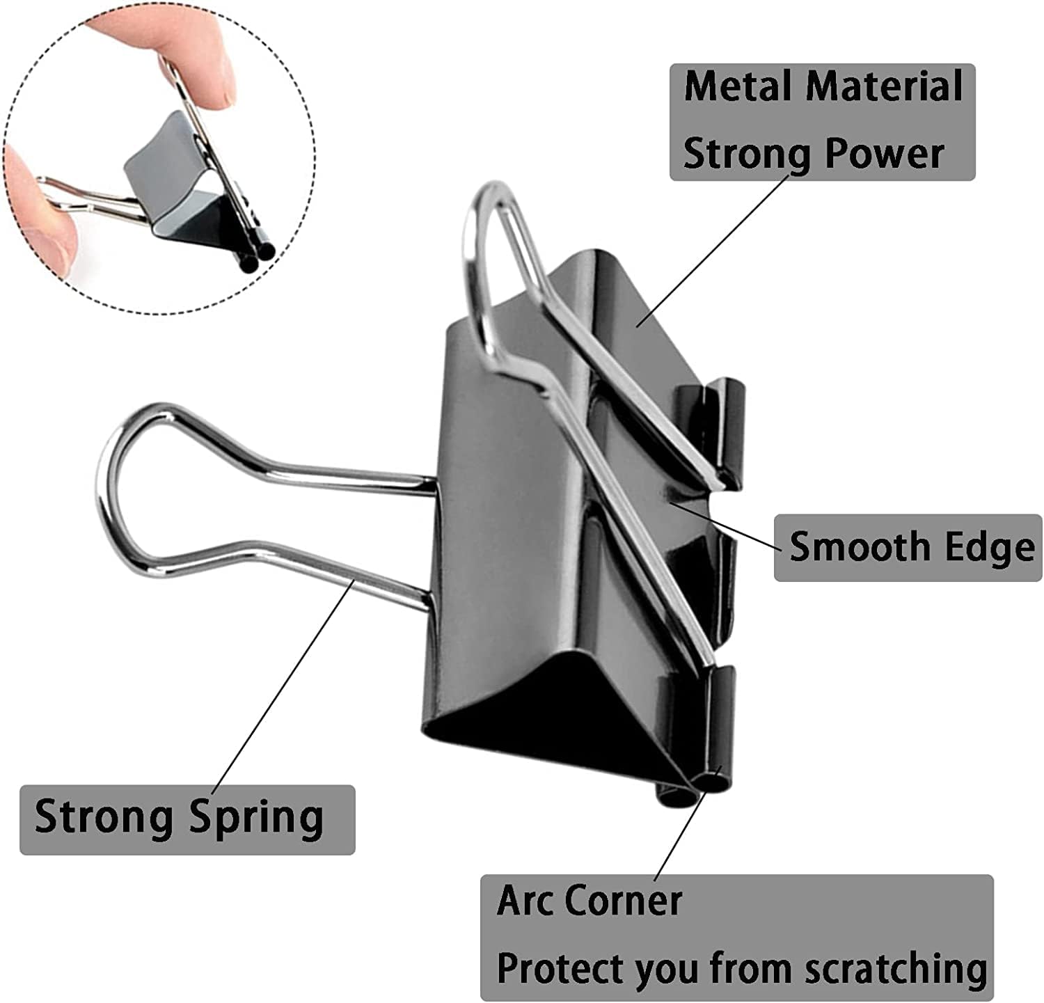 Large Binder Clips 2 Inch (36 Pack), Extra Large Binder Clips Big Paper ...