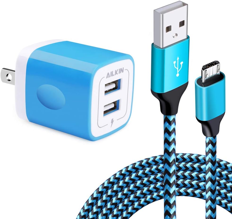 Amazon.com: Micro USB Fast Charger, Android Charger with Android Cable ...