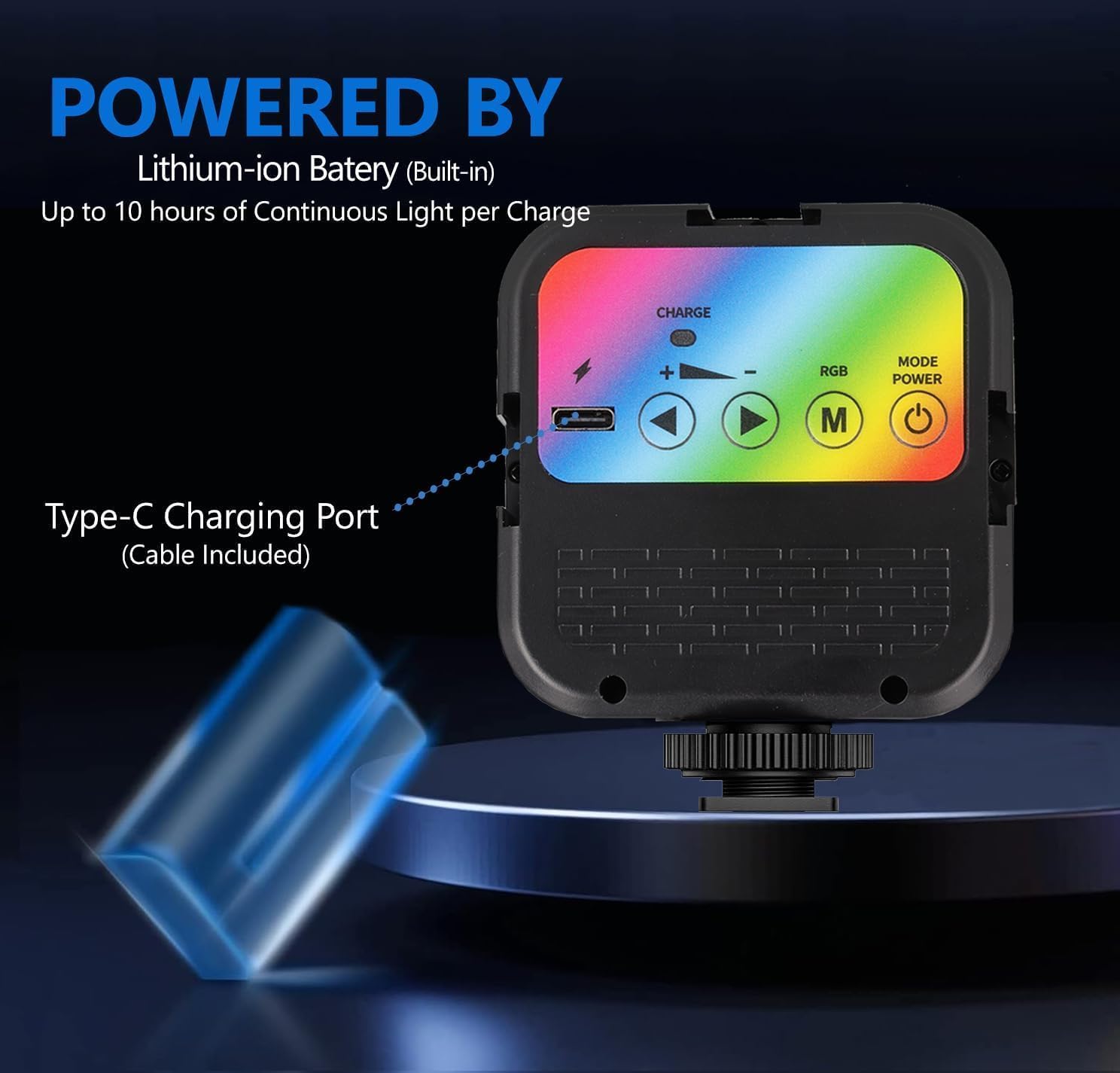 Portable RGB Video Light with 70 LED’s, Compatible with Nikon COOLPIX ...