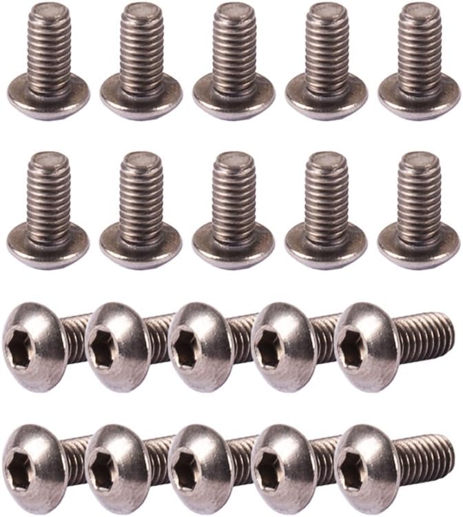Amazon.com: uxcell M3x6mm Thread Button Head Hex Socket Cap Screw Bolt ...