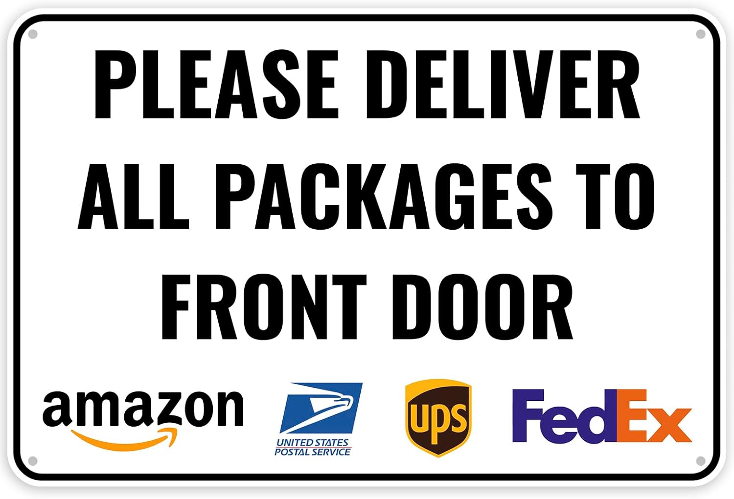 1PC Delivery Sign For Packages - Please Deliver All Packages to Front ...