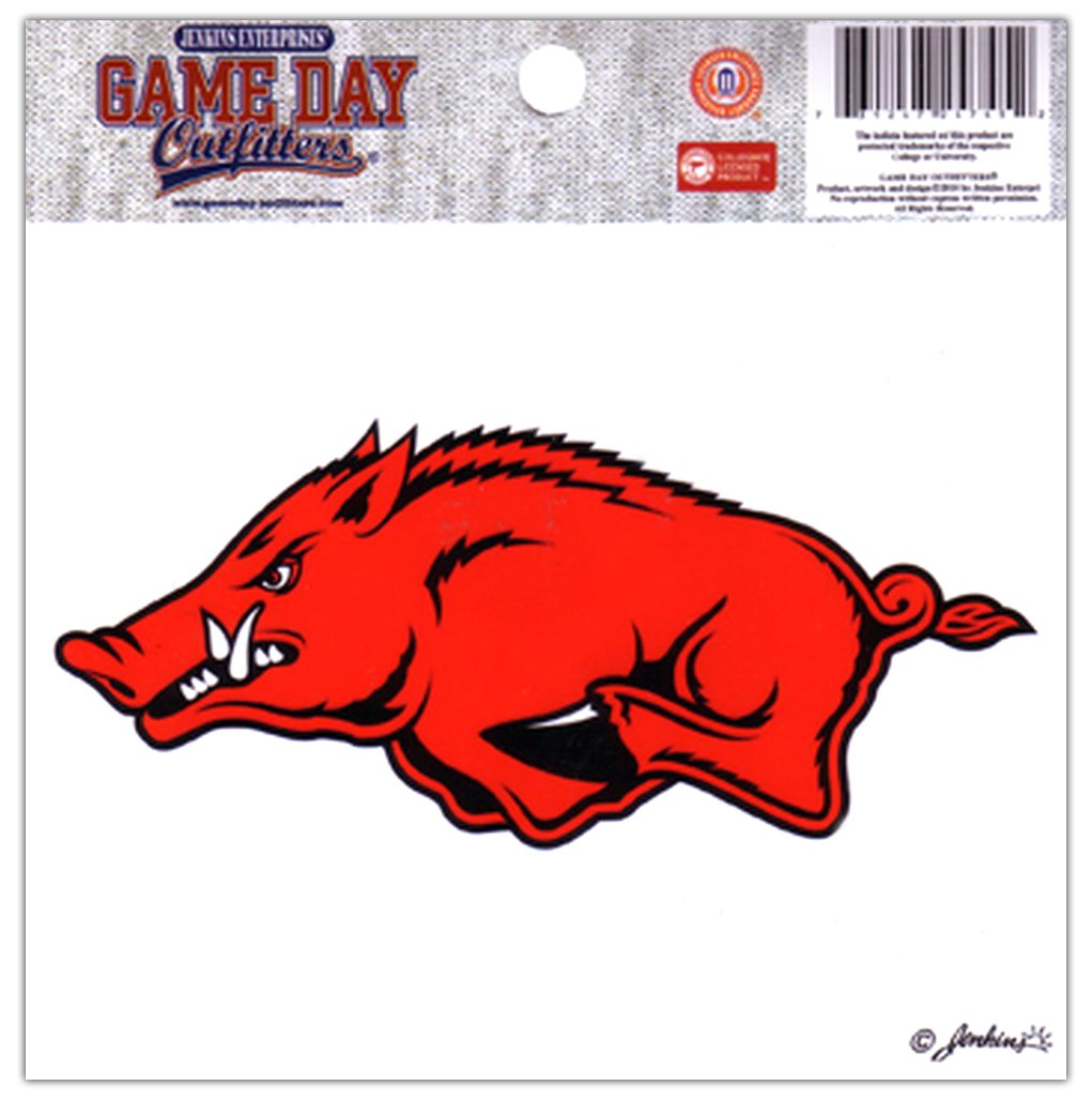NCAA Arkansas Razorbacks Small Window Decal/Stickers : Amazon.in ...