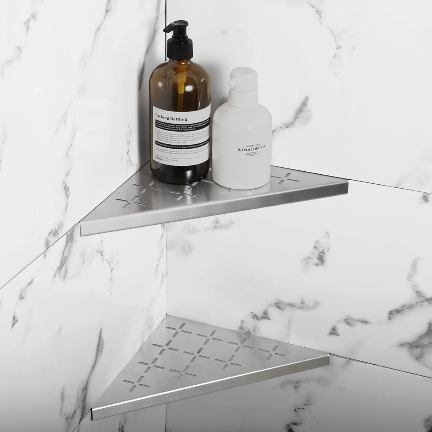 Amazon.com: Xiarnotogi 2-Pack Corner Shower Shelf, SUS304 Stainless ...