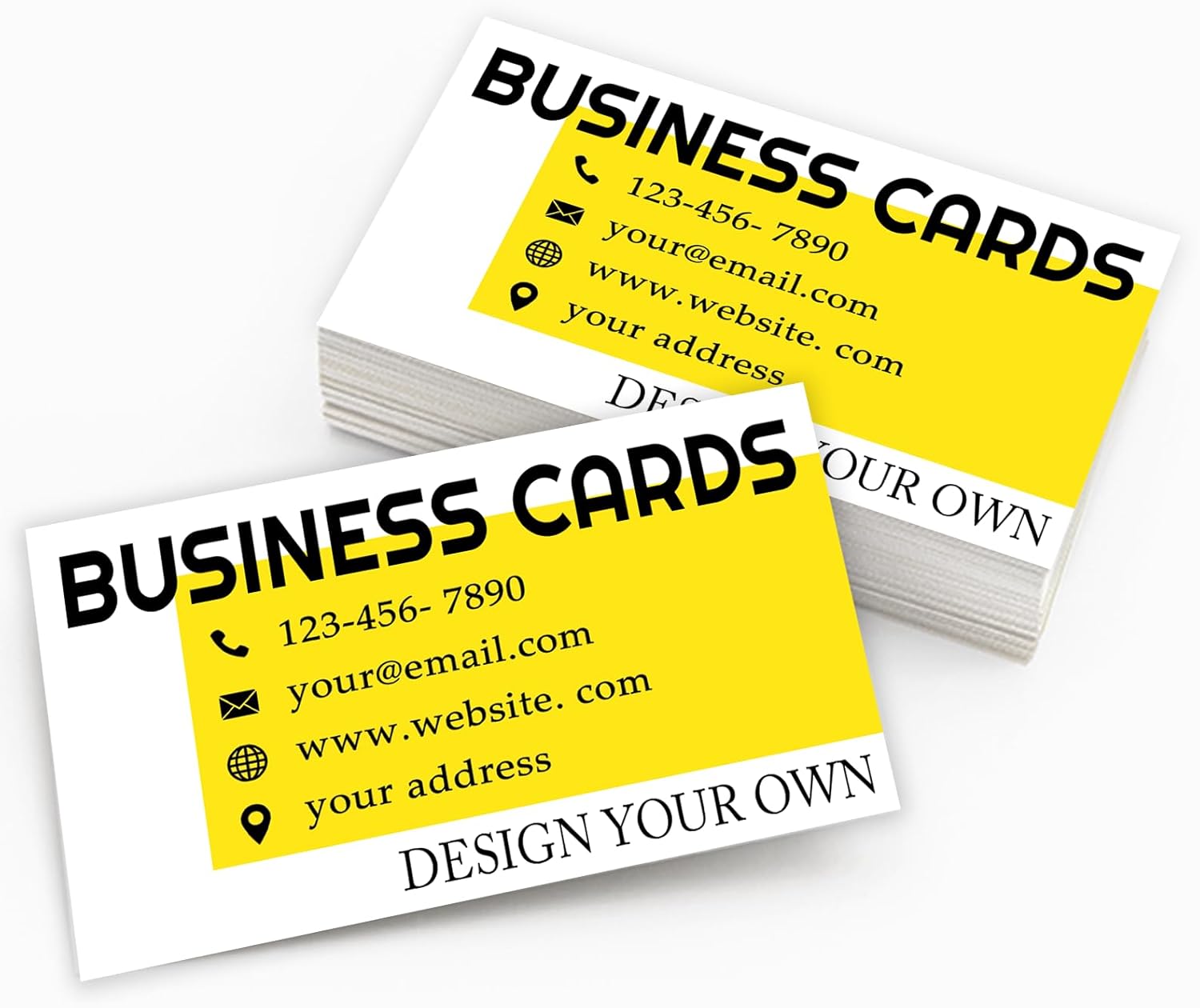 Amazon.com : Custom Business Cards Customizable with QR Code Logo ...