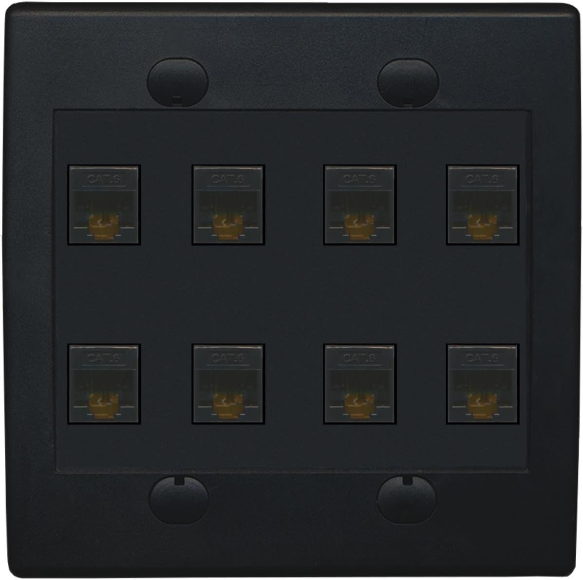 Amazon.com: RiteAV 8 Port Flat Dual 2 Gang Ethernet Cat6 RJ45 Network ...