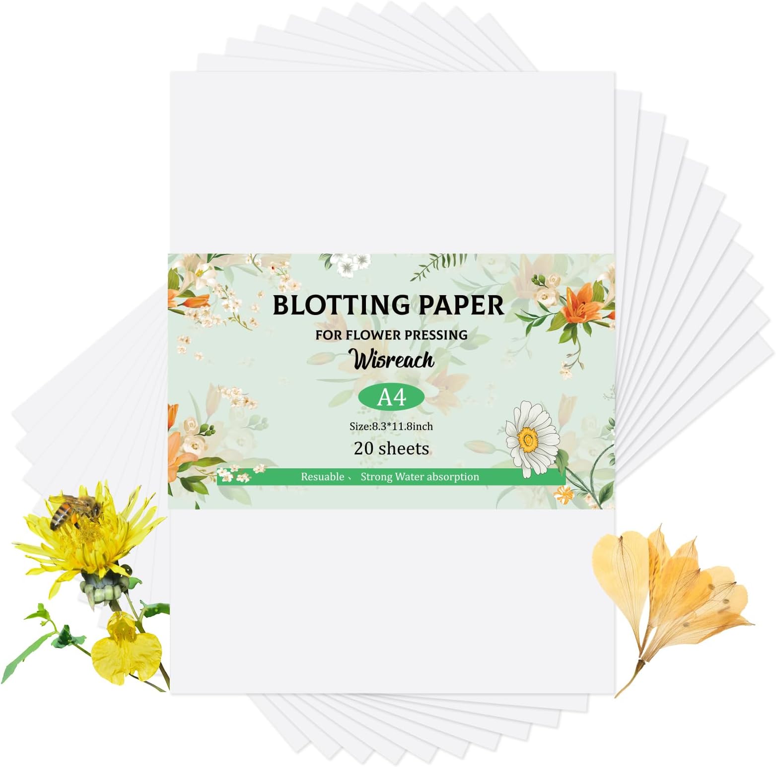 Amazon.com : Wisreach Blotting Paper for Flower Press, 20 Sheets Flower ...