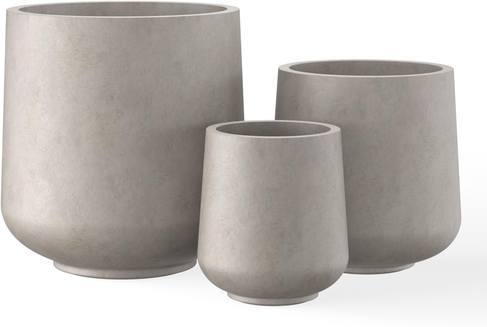 Amazon.com: Planter Black Washed Fiberstone indoor and outdoor Flower Pot 7"H x 7"W - by Pottery ...