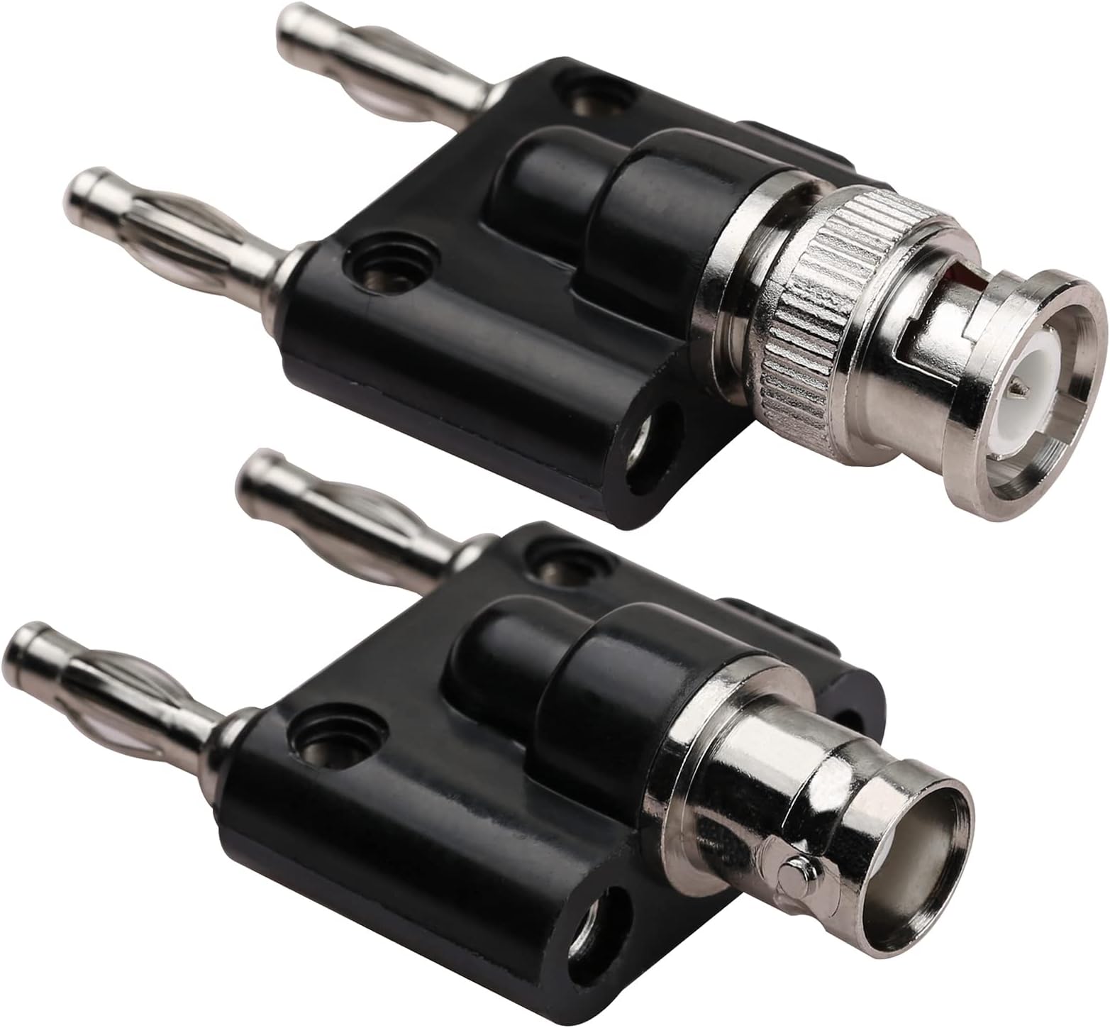 KEESIN BNC Stecker auf Dual 4 mm Bananen Buchse Binding Post Audio Adapter Stecker 2 Stücke ...