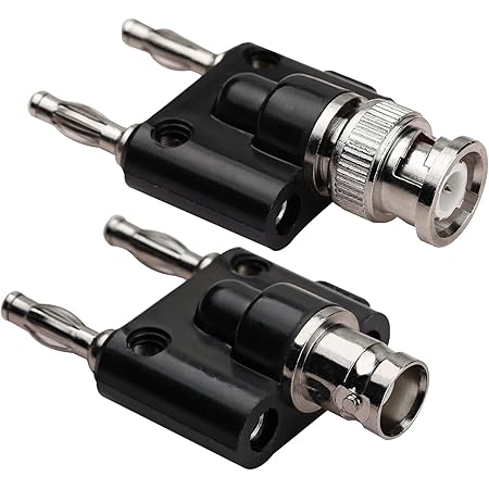 1 PC BNC-Stecker auf Dual-Bananen-Stecker Jack-Bindungsklemmen & 1 PC BNC-Buchse auf Dual ...